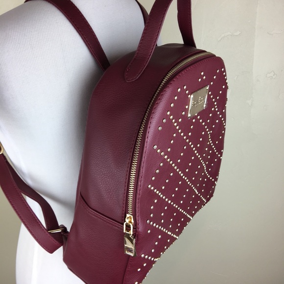 bebe | Bags | Bebe Gemma Maroon Burgundy Wine Studded Backpack | Poshmark